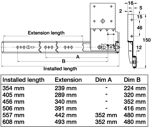 Pivot sliding door runners - Accuride 1234 – RÄM Interiors