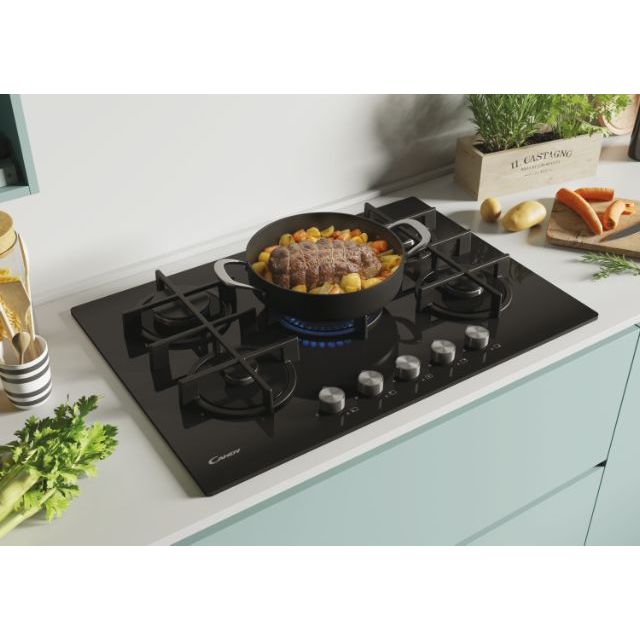 CANDY GAS HOB CVG74WPB BUILT IN – RÄM Interiors