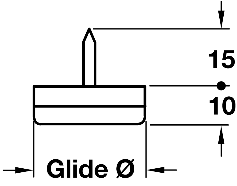 Pin type glide – RÄM Interiors